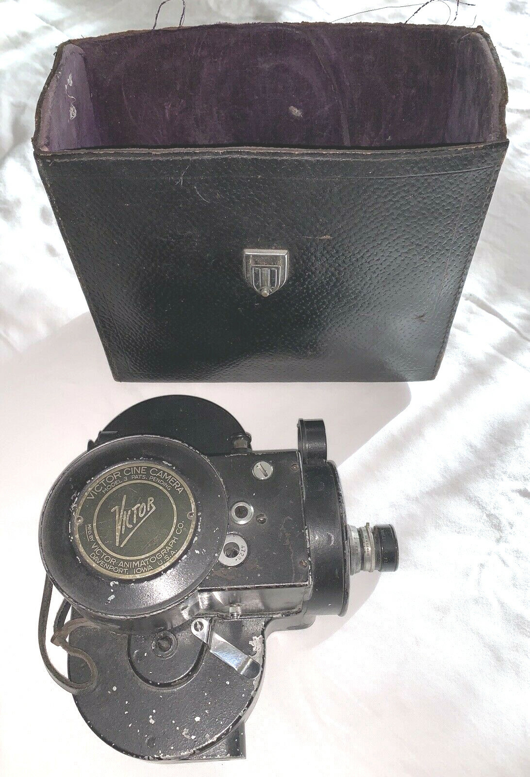 ANTIQUE 1930's VICTOR CINE CAMERA MODEL 3 VICTOR ANIMATOGRAPH CO IOWA ...