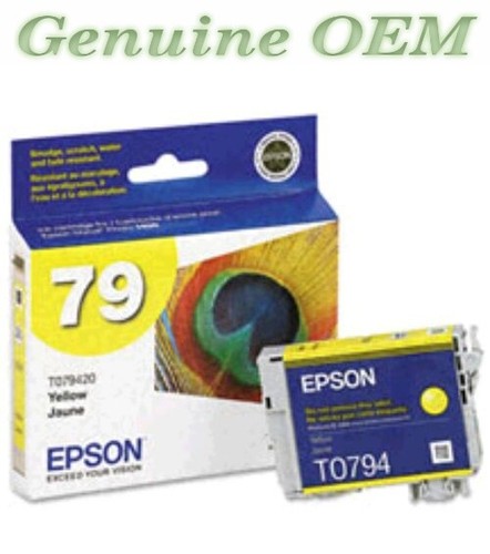 T079420 Original OEM Epson 79 Claria Ink Cartridge, Yellow High Yield ...