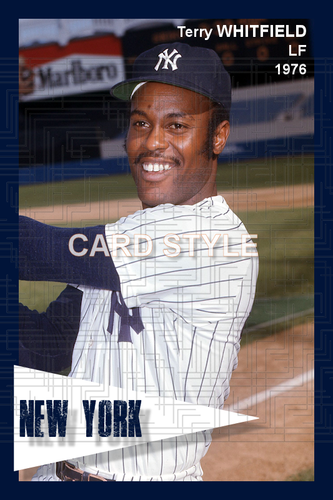 Terry Whitfield - 1976 New York Yankees - choose a size - full color ...