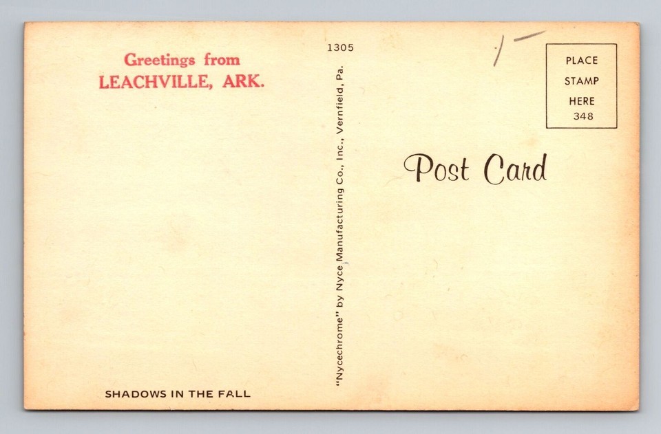 Leachville AR-Arkansas, Scenic Greetings, Autumn, Antique Vintage ...