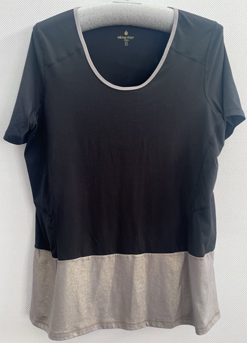 TS Taking Shape ACTIVE Black Top w shimmery bottom panel - Size S ...