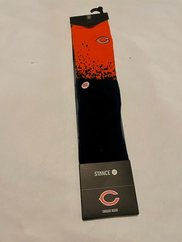 Stance Chicago Bears Classic Crew Sock L 9-12 Fade Navy Orange NFL ...