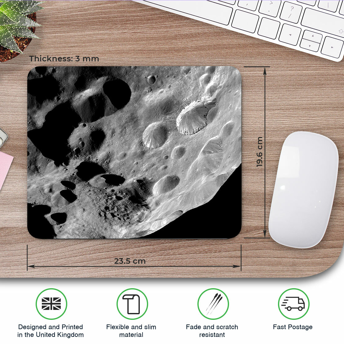 Computer Mouse Mat - Asteroid Meteor Surface Space NASA Office Gift ...