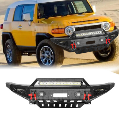 Aaiwa For 2007-2014 Toyota FJ Cruiser Steel Front Bumper W/Winch Plate ...