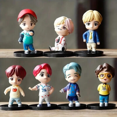 7pcs Cute BTS Bangtan Boys Action Figures Fans Collection Doll Set Kids ...