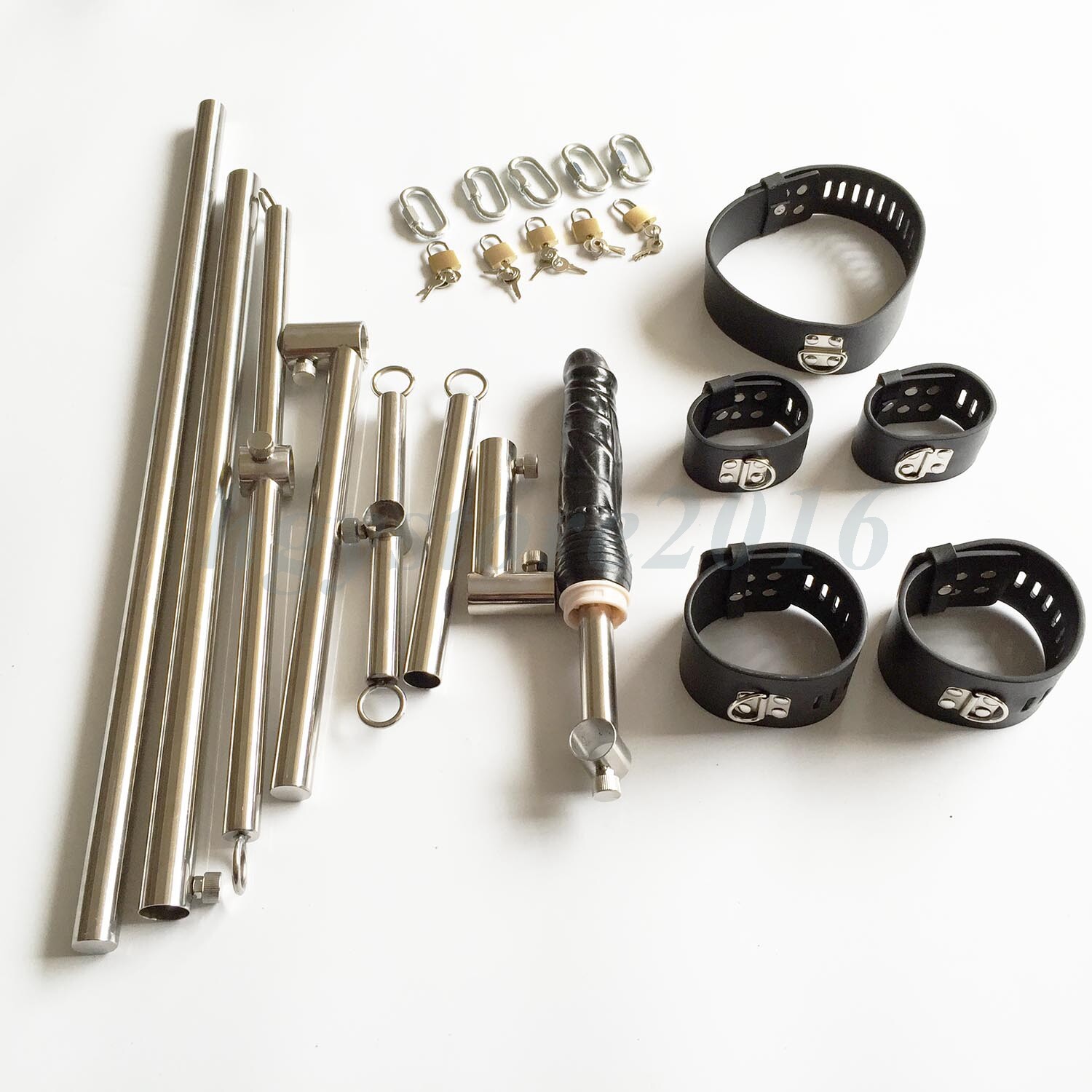 Slave SM Bondage Rack Kneeling Stainless Steel Collar Handcuffs Ankle ...