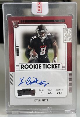 2021 Panini Contenders 104 Kyle Pitts RC On-Card Auto Rookie Ticket | eBay