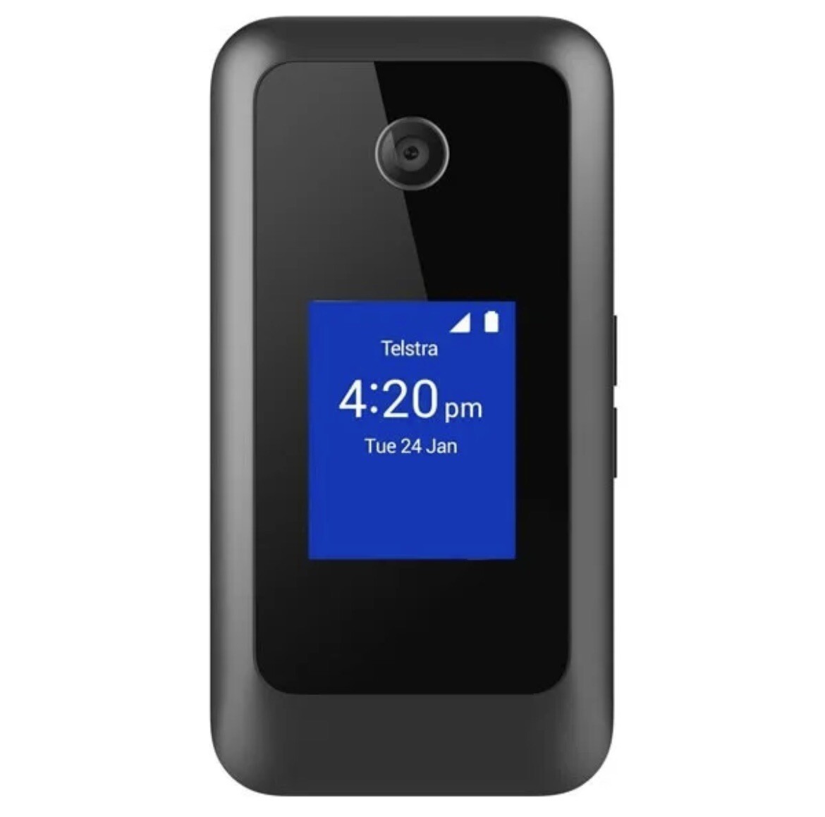TELSTRA FLIP 4 BLACK 4G 4GX BLUE TICK SENIORS SUITABLE INCLUDES TELSTRA ...