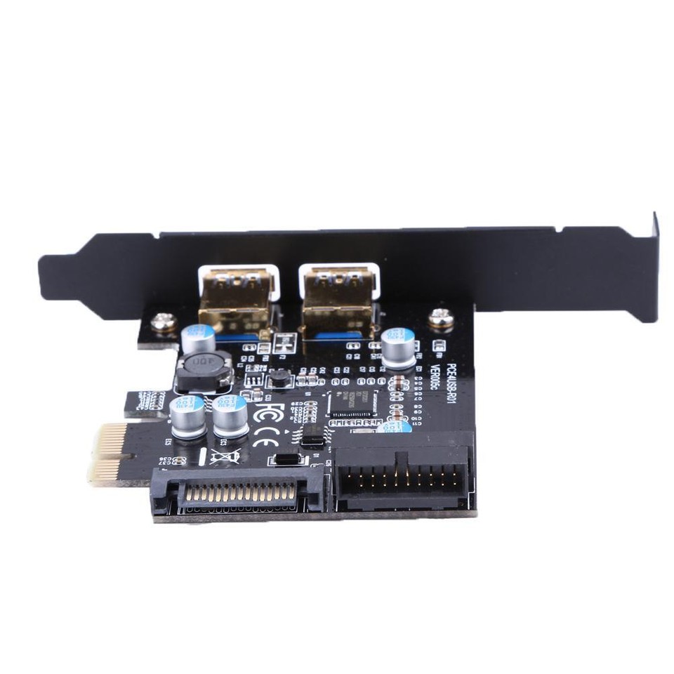 # PCI-E to USB 3.0 2 Port PCI Express Expansion Card 19-Pin Power ...