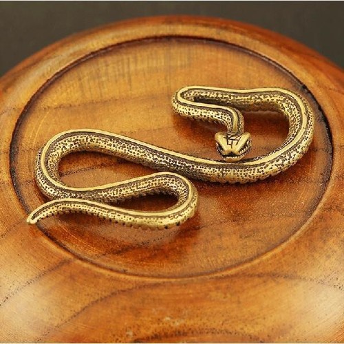Tabletop Figurine Brass Snake Animal Statue Sculpture Home Decor Gifts ...