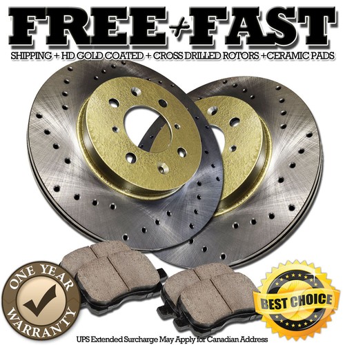 J0309 FIT 2001 2002 2003 Ford Focus Non-SVT FRONT Brake Rotors Ceramic ...