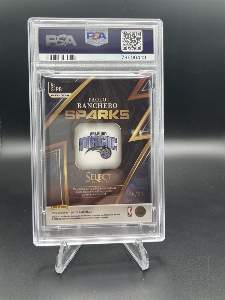 2022 Select Sparks Rookie Patch Purple Prizm Paolo Banchero RC /99 PSA ...