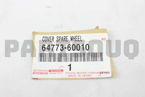 6477360010 Genuine Toyota COVER, SPARE WHEEL, NO.2 64773-60010 | eBay