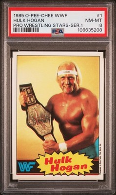 1985 OPC O-Pee-Chee WWF Wrestling Hulk Hogan #1 PSA 8 RC WCW WWE NWO ...