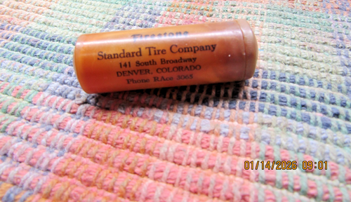 VINTAGE ADV FIRESTONE STANDARD TIRE CO. BAKELITE SEWING KIT TUBE !! | eBay