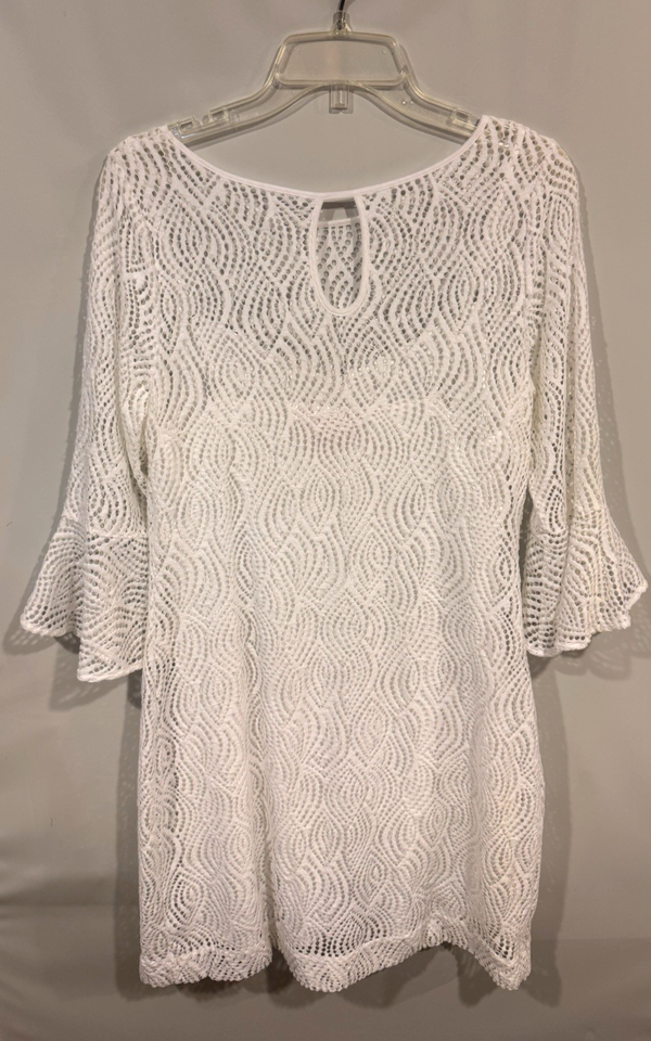 LILLY PULITZER FONTAINE LACE DRESS RESORT WHITE Women's Size L Bell ...
