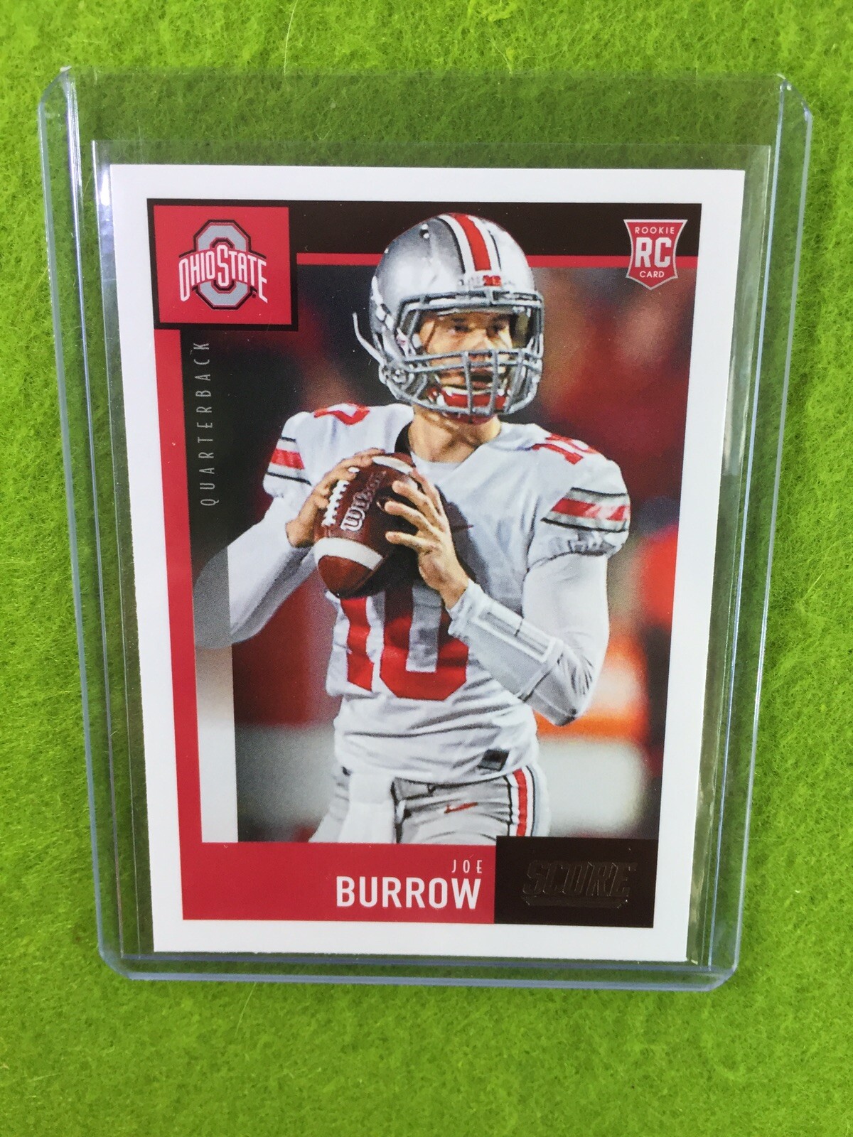 JOE BURROW ROOKIE CARD JERSEY #10 OHIO STATE RC LSU 2020 Panini Score ...