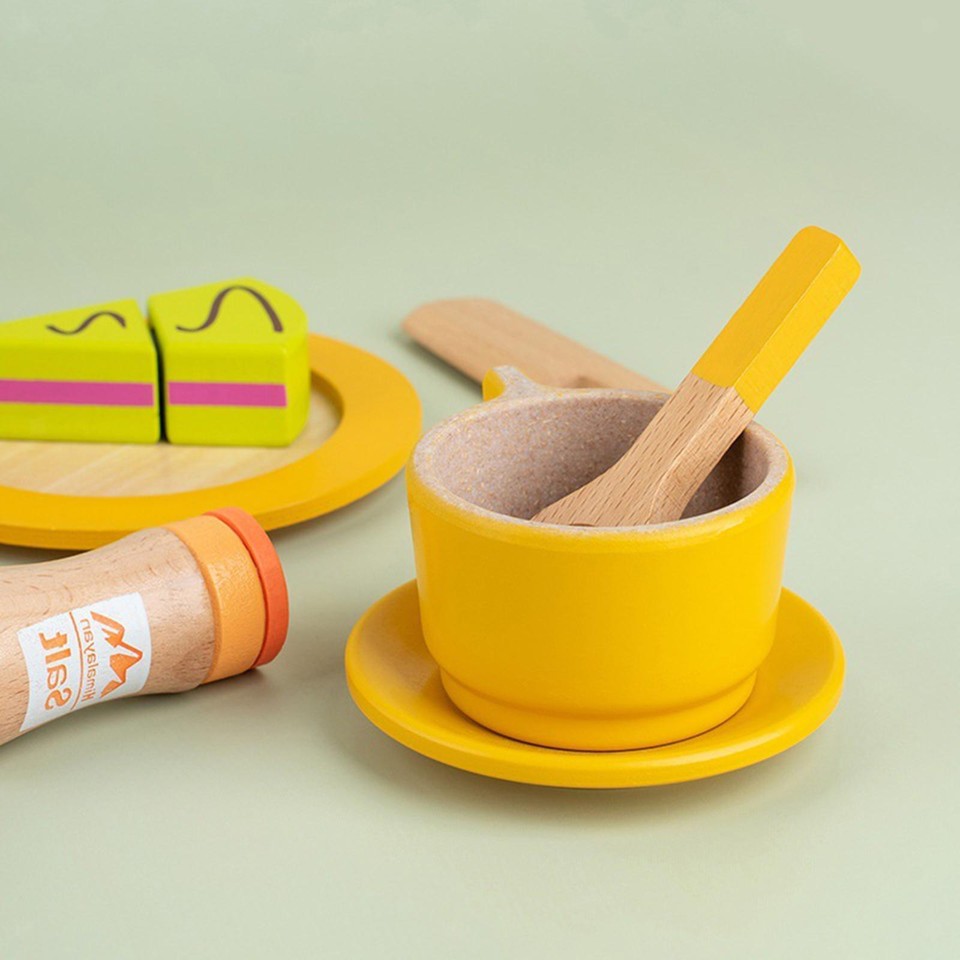 Wooden Toy Plates Dishes Role Play Educational Montessori for Girls ...