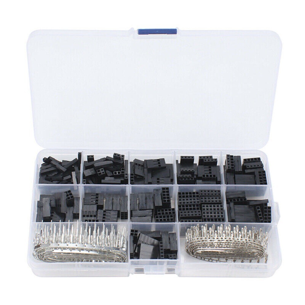 620PCS Dupont Wire Jumper Pin Header Connector Housing Crimp Pins Kit 2 ...
