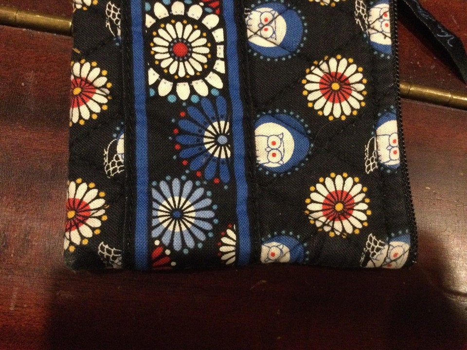 Vera Bradley🦉NIGHT OWL🪙Change Coin Case💰Money Purse Wallet 🤐Zip🦉Hiding ...