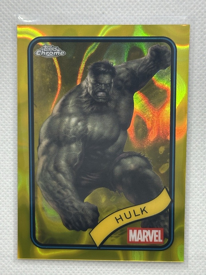 2025 Topps Chrome Marvel - Yellow Lava Refractor - Hulk #128 | eBay