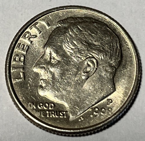 1998 P Roosevelt Dime Errors Weak Strike Through Grease Faint Date ...