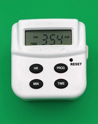 🔥Brinks Digital Timer Wall Plug-In Outlet 500W Programmable LCD Screen 44-1020 | eBay
