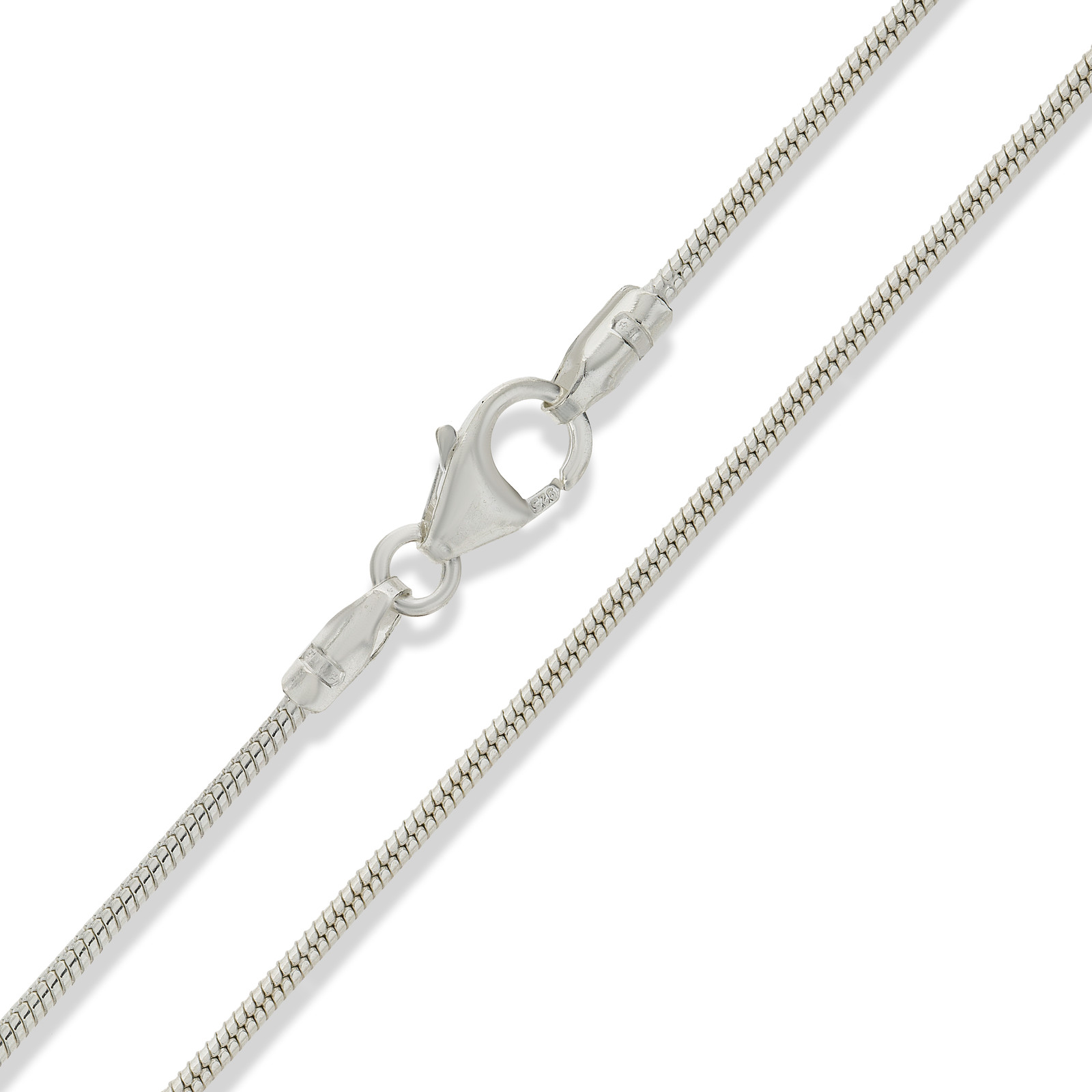 STERLING SILVER 16" 18" 20" ROUND SNAKE LIZARD CHAIN CHOKER PENDANT ...