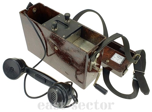 ERICSSON Military Vintage Field Bakelit Crank Phone Telephone Sweden ...