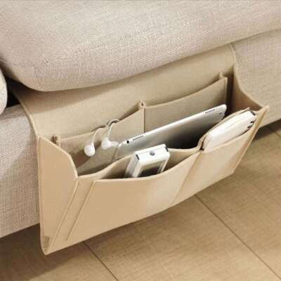 US Bedside Storage Organizer Couch Remote Control Caddy Bed Table ...