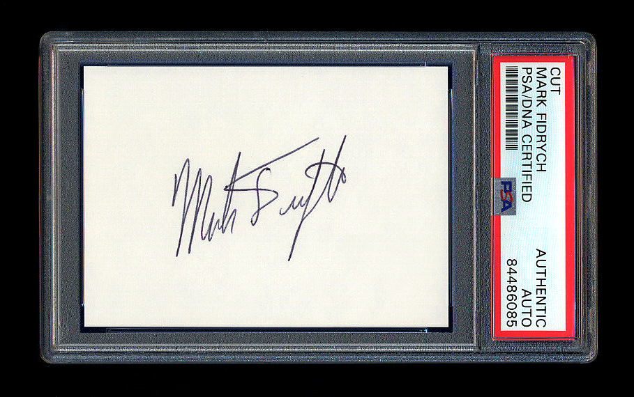 MARK FIDRYCH SIGNED MINT CUT PSA/DNA AUTOGRAPHED DETROIT TIGERS 1976 ...