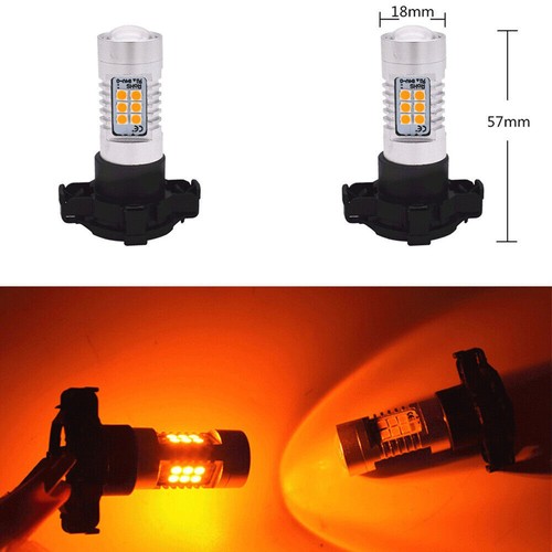 Pair 21-SMD PY24W LED Bulbs CAN-bus Error Free For BMW Front Turn ...