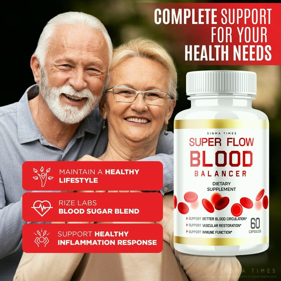 Super Flow Blood Balancer Pills to Support Blood Sugar & Blood Pressure ...