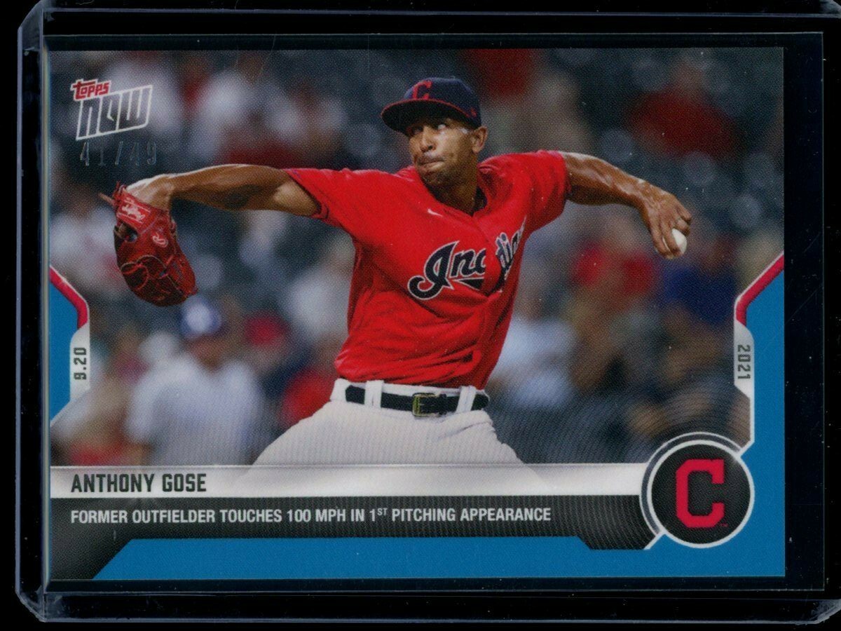2021 Topps Now #836 Anthony Gose Blue Parallel Card #d /49 | eBay