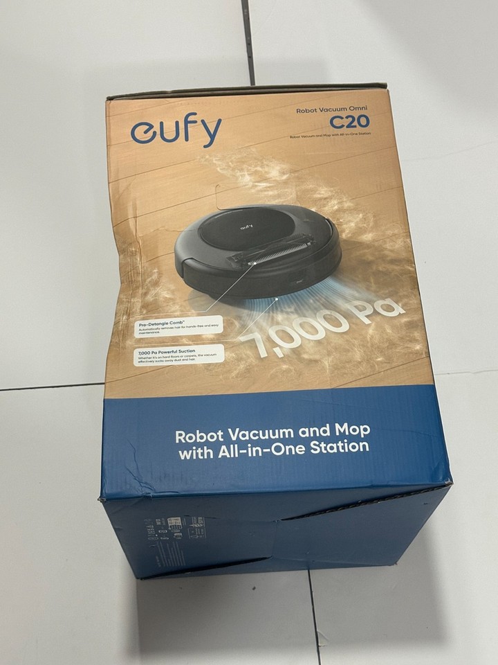eufy Omni C20 Robot Vacuum and Mop All-in-One Station Auto Mop Washing ...
