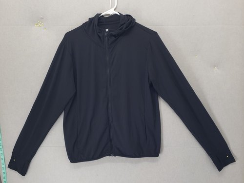 Uniqlo Airism Jacket Women Large Black Poly B Long Sleeve Full Zip ...
