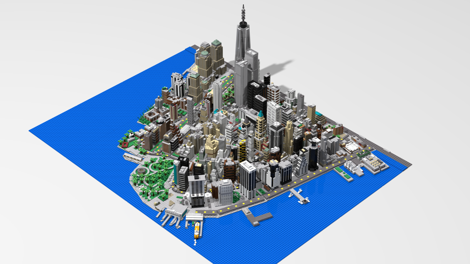 Lego® MOC set. Lower Manhattan. New York Skyscrapers United States ...