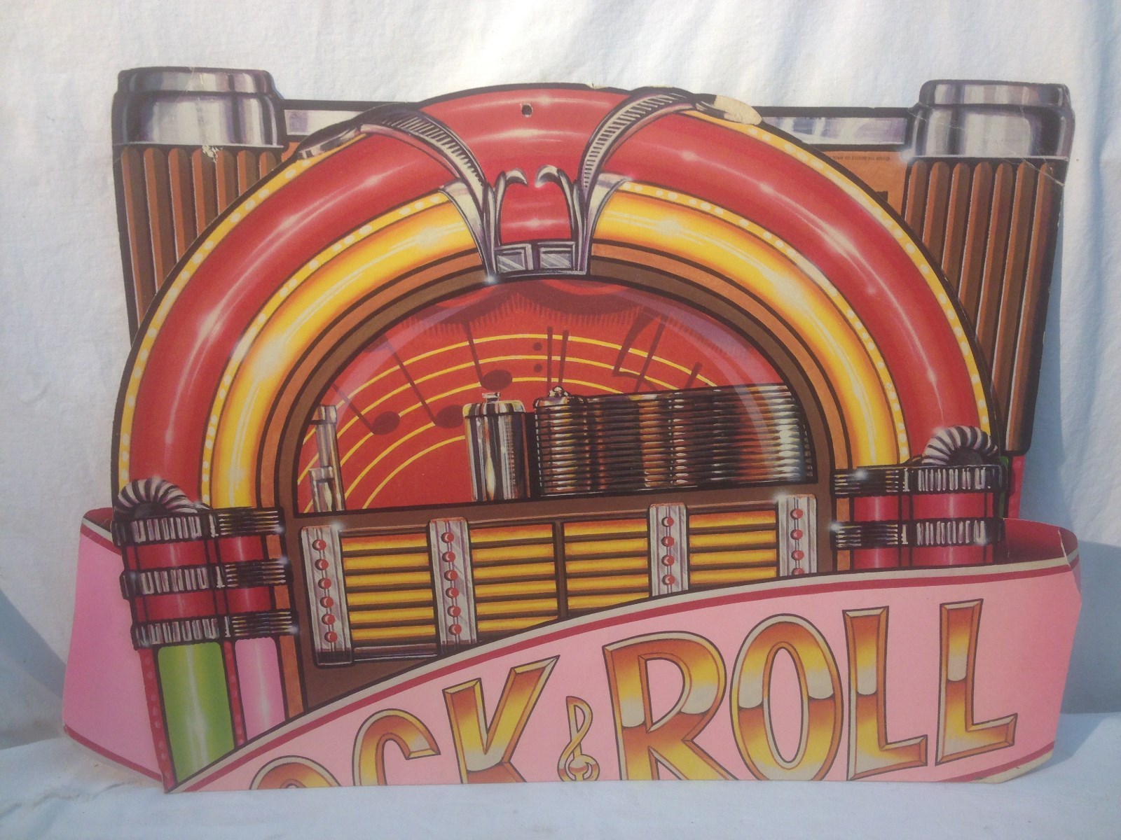 Vintage Die Cut Beistle Co 1988 Cardboard Juke Box Rock Roll BY Clever ...