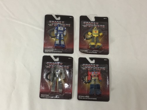 NEW G1 Transformers Style Mini Figure Keychain BagTag Set Lot 4 Pieces ...