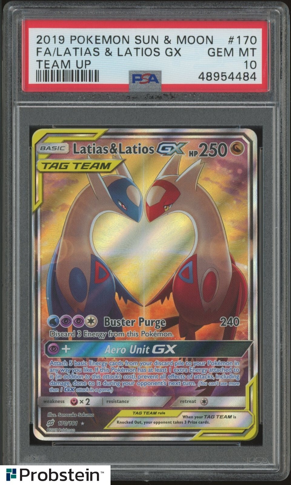 Latias Latios Gx 2019 Sun Moon Team Up 170 181 Holo Alternate