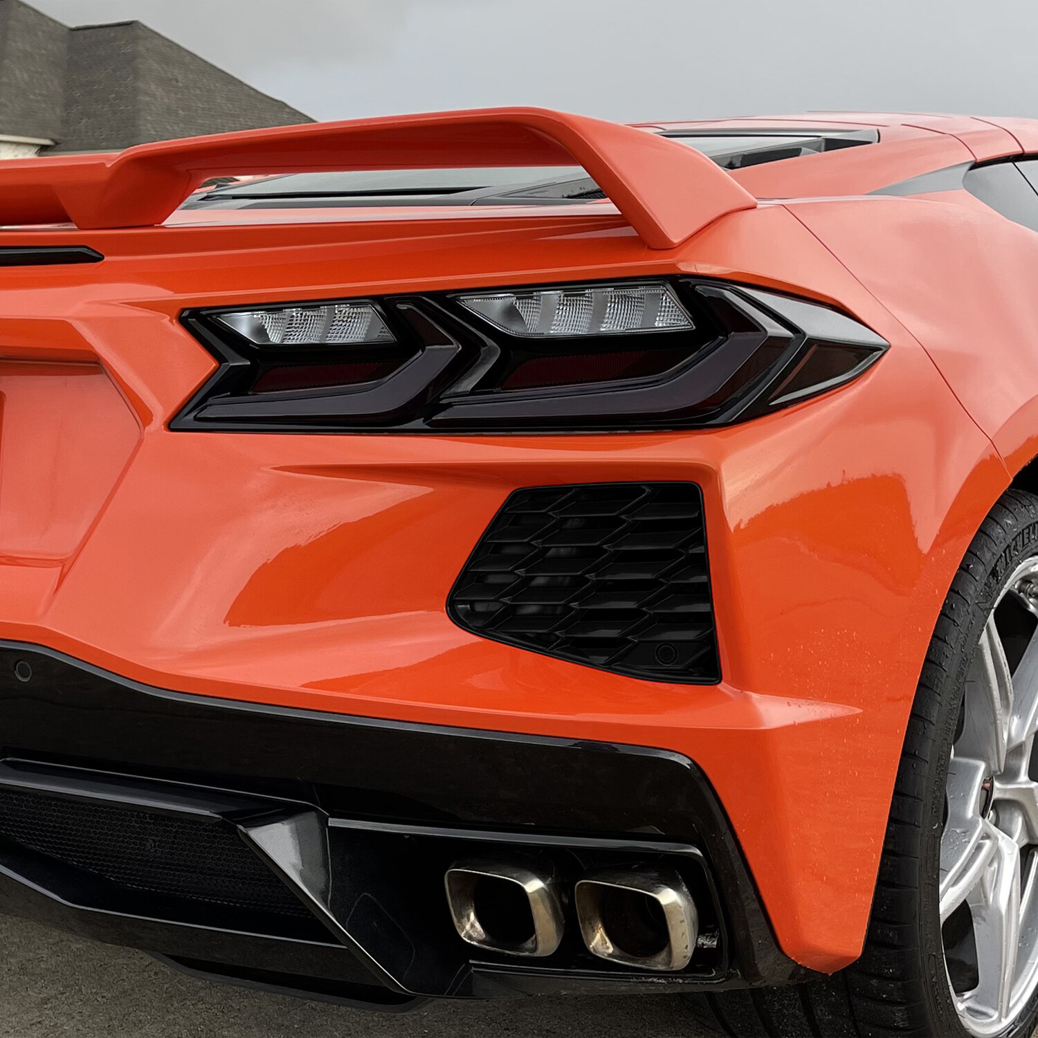 FOR 2020-2025 Chevy Corvette C8 Tail Light Cutout SMOKE Precut Vinyl ...