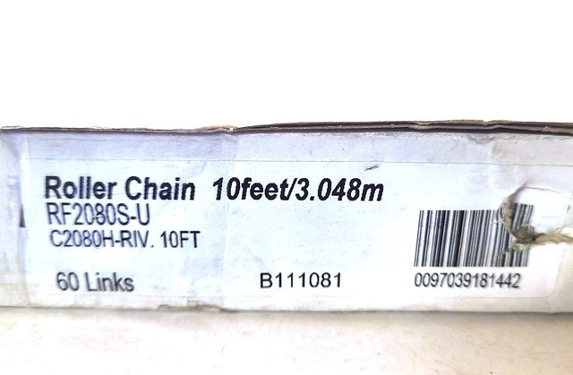 Tsubaki C2080H RF2080-S 2" Pitch Roller Chain - 10ft for sale online | eBay