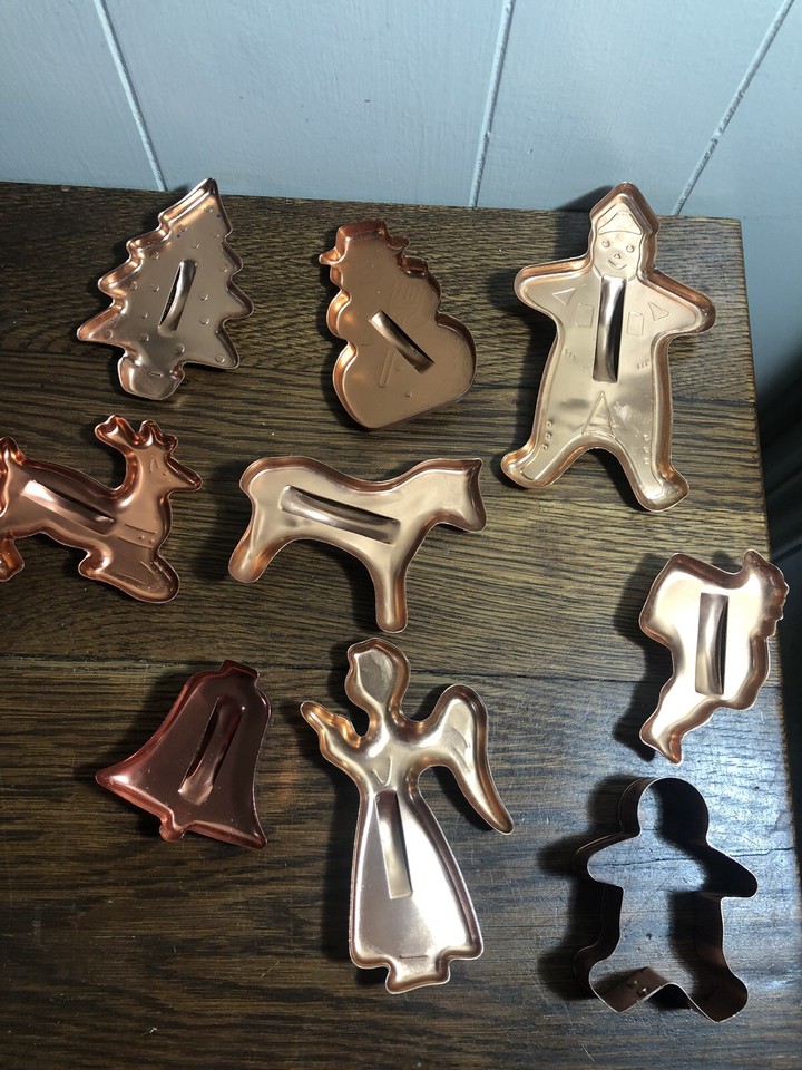 Lot 9 MIRRO Copper Aluminum CHRISTMAS Cookie Cutters (H) | eBay
