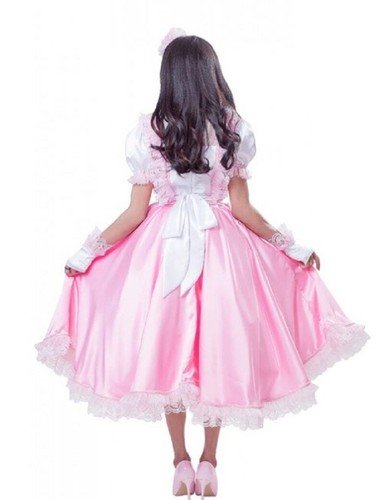 Sissy Maid Lockable Satin Dress Cosplay Costume Tailor-made | eBay