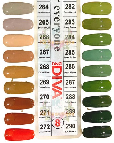 DND DUO DIVA GEL & LACQUER #284 - Olive Green | eBay