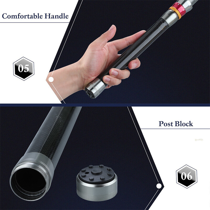 Fishing Pole Collapsible Rods Spinning Carbon Fiber Telescopic Fishing ...