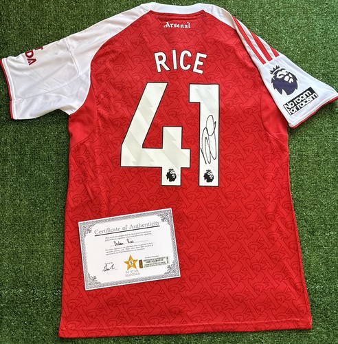 Declan Rice Signed 25/26 Arsenal Home Shirt with EXACT VIDEO PROOF ...