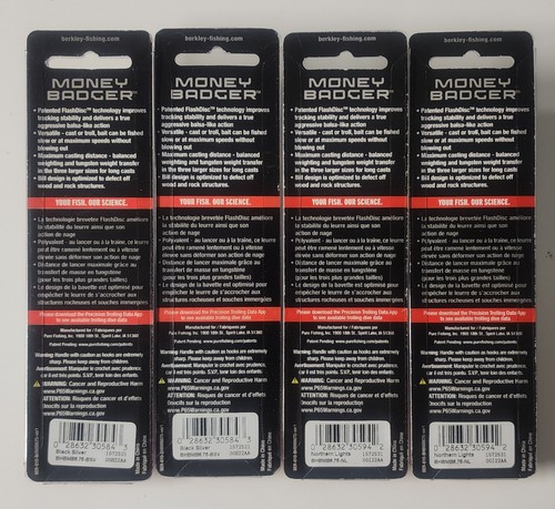 (4) Berkley Money Badger 6.25 Crankbait Lures, NORTHERN LIGHTS & BLACK SILVER! | eBay