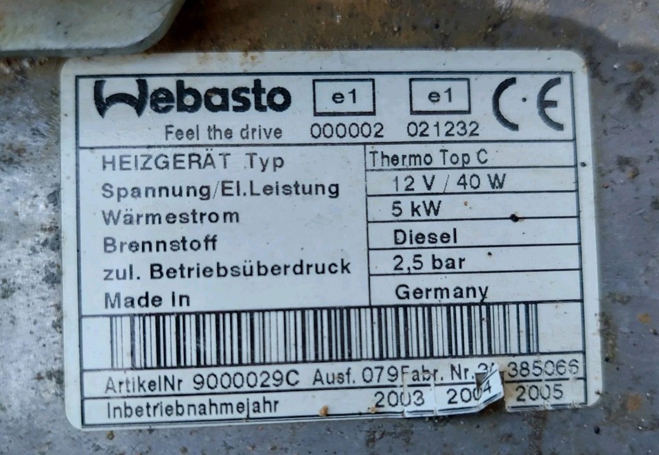 Land Rover Freelander Webasto Thermo Top Diesel Pre-Heater Camper Boat ...
