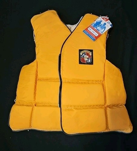 Vintage new STEARNS Life Jacket Preserver Yellow Sz Small | eBay